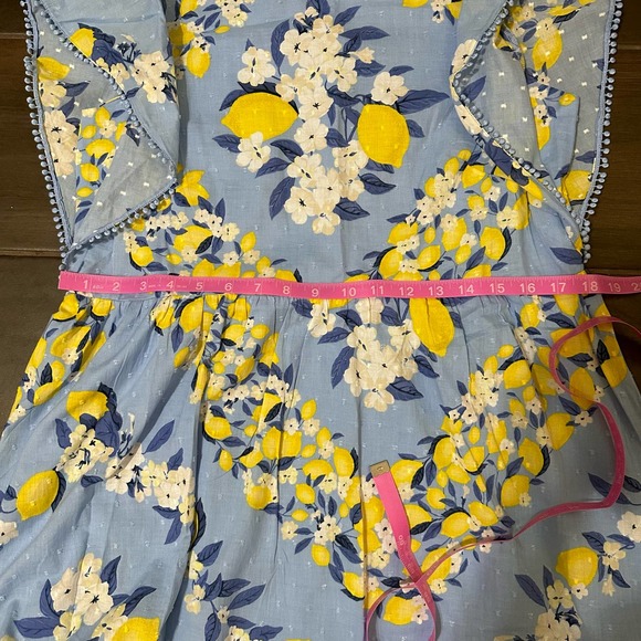 Ann Taylor | Dresses | Nwt Ann Taylor Blue Yellow Lemon Swiss Dot ...
